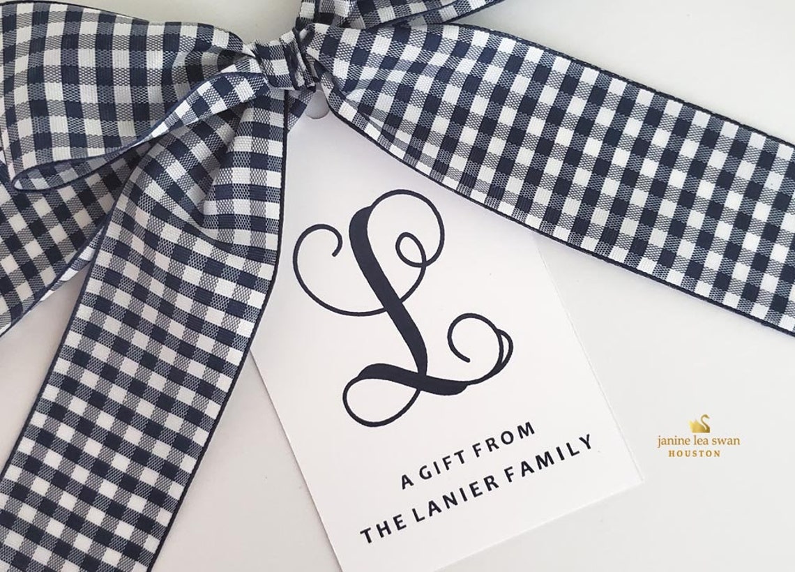 Monogram Gift Tags Grande Gift Tags Custom Gift Tags Monogram | Etsy