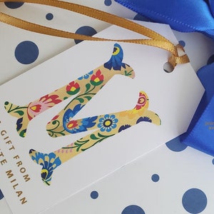 Boho Monogram Initial Gift Cards Elegant Gift Tags Boho Gift ...