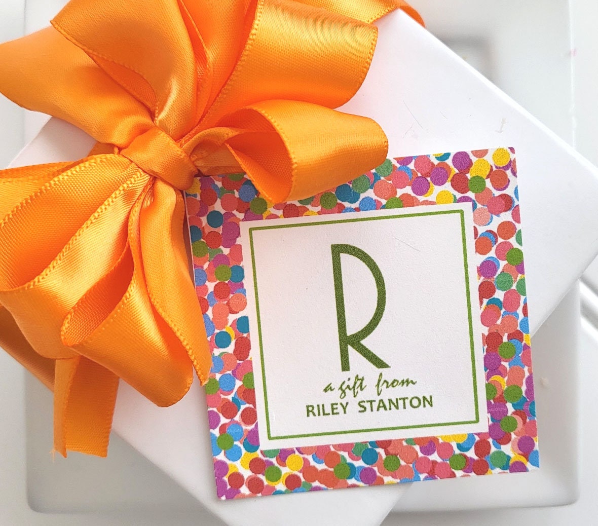 Monogram Gift Tags Colorful Gift Tags Birthday Shower Wedding Gift Tags ...