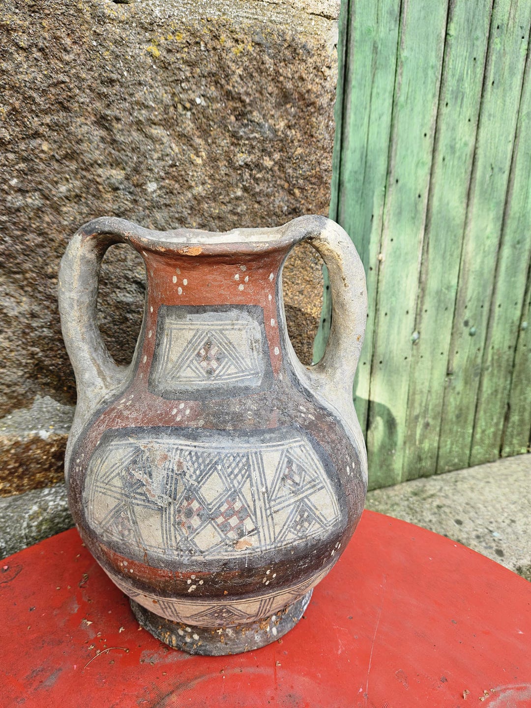 Rare Antique French-found Moroccan Berber Water Jug / Water Pitcher Jug ...