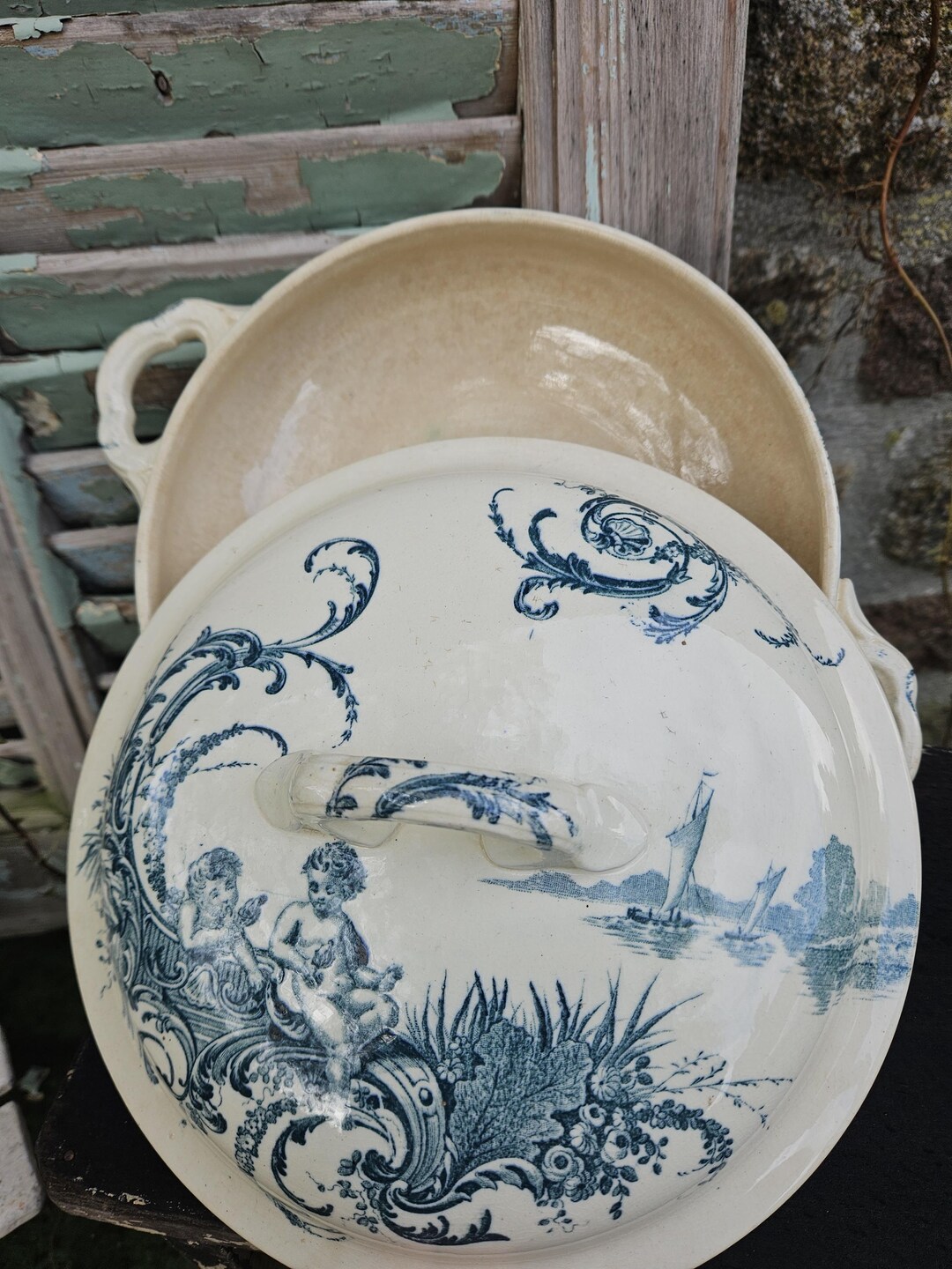Stunning Antique French Tureen Faïence En Terre De Fer Jvb-jules ...