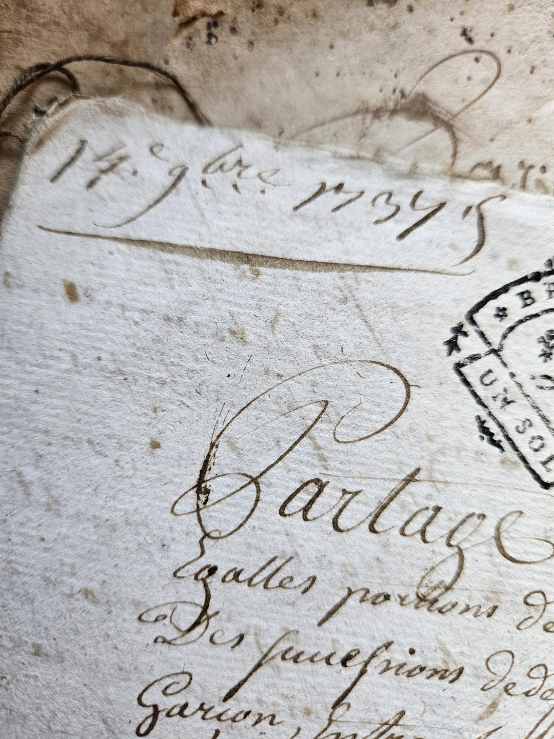 18thc Antique French Calligraphy Notaire's Document Inventaire Legal ...