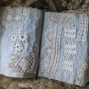 Antique French Rare Handcrafted Crocheted Lace Sampler Book-primitive ...
