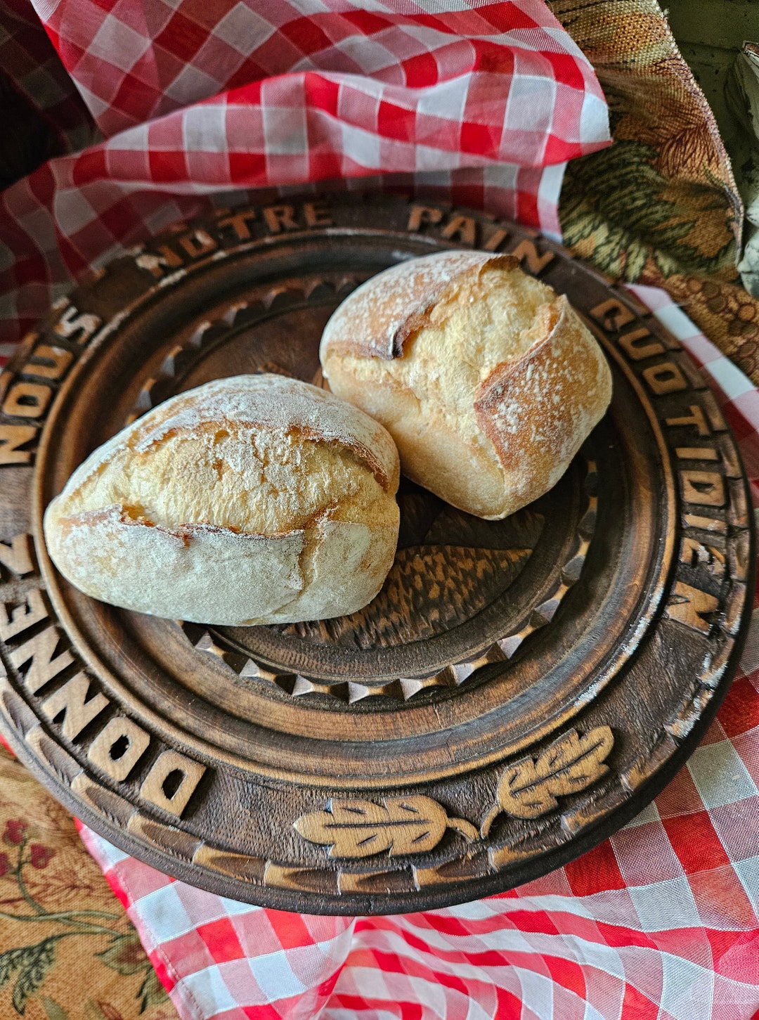 Fabulous Rustic Antique French Artisanal Circular Dark Oak Bread ...
