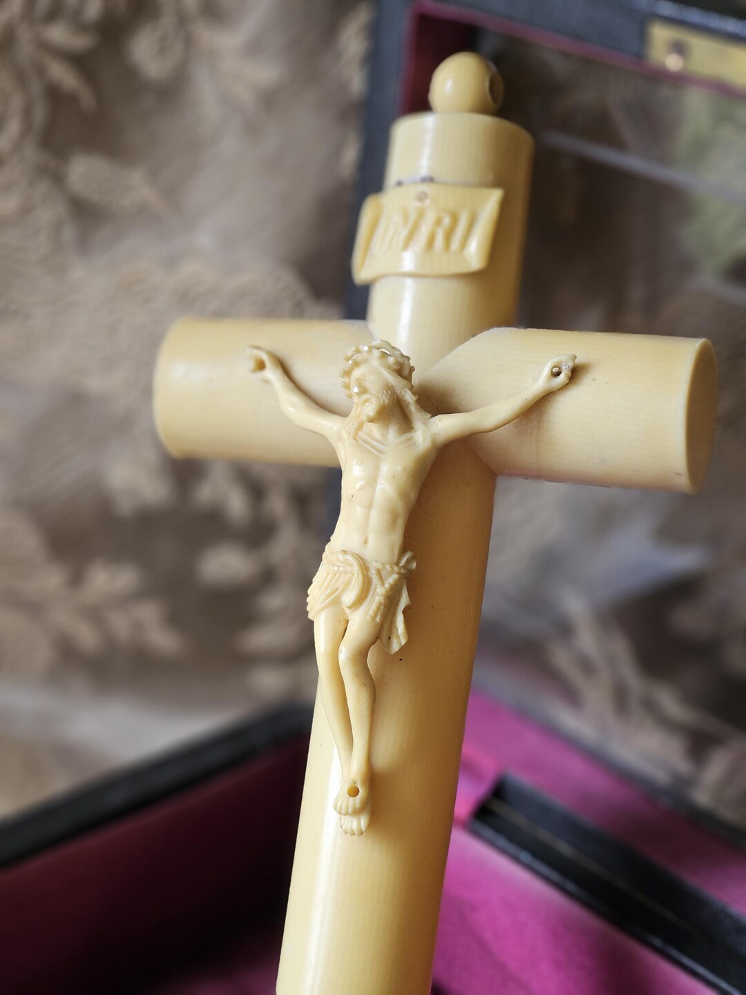 Divine 19thc Large Antique French Art-deco Religious Celluloid ...