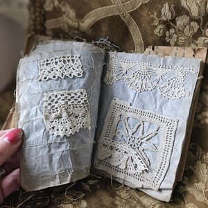 Antique French Rare Handcrafted Crocheted Lace Sampler Book-primitive ...