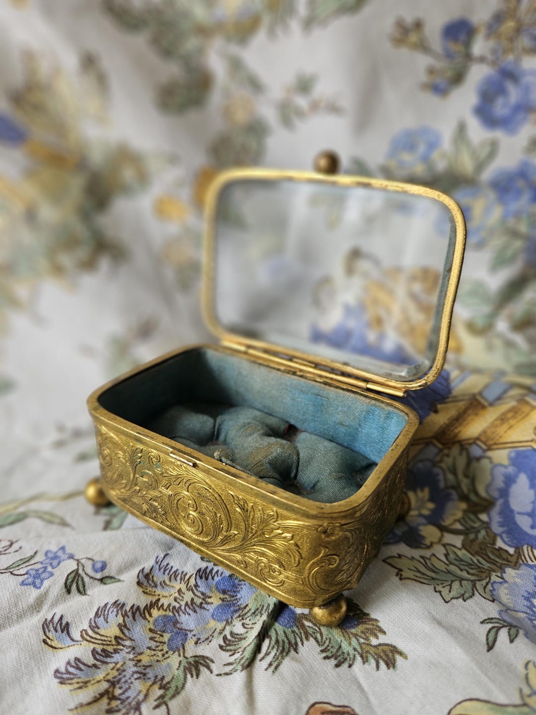 Stunning Antique French Napoleon III Decorative Bevelled Glass Casket ...