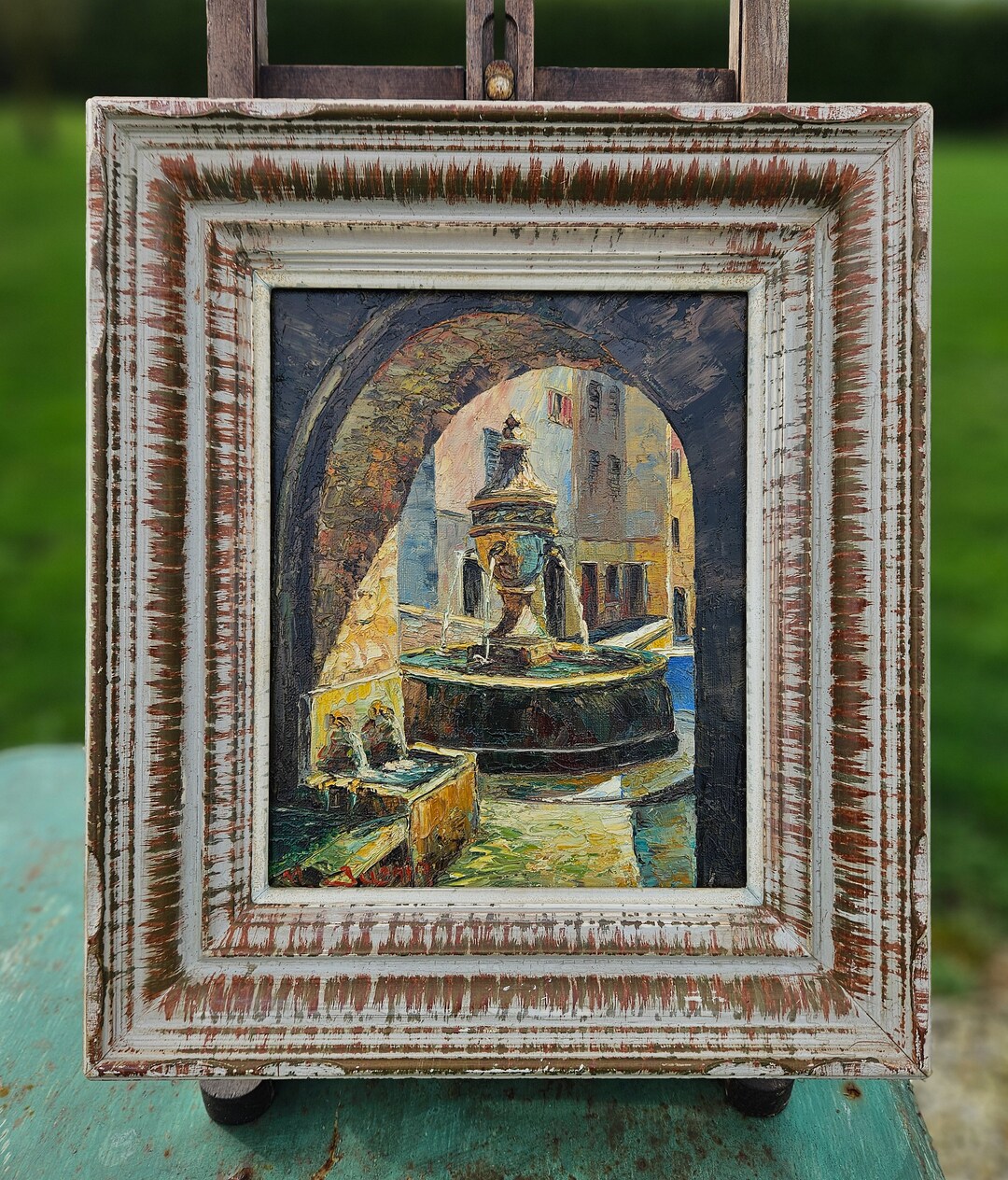 Vintage French Mid-century Framed Artist-signed Impasto Oil on Canvas ...