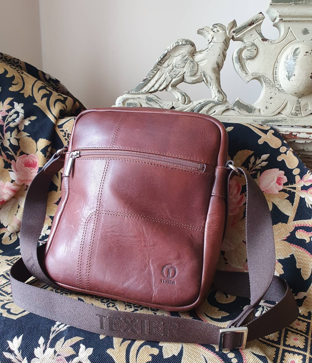 Superb Quality Vintage French Unused TEXIER Rich Chestnut Leather ...