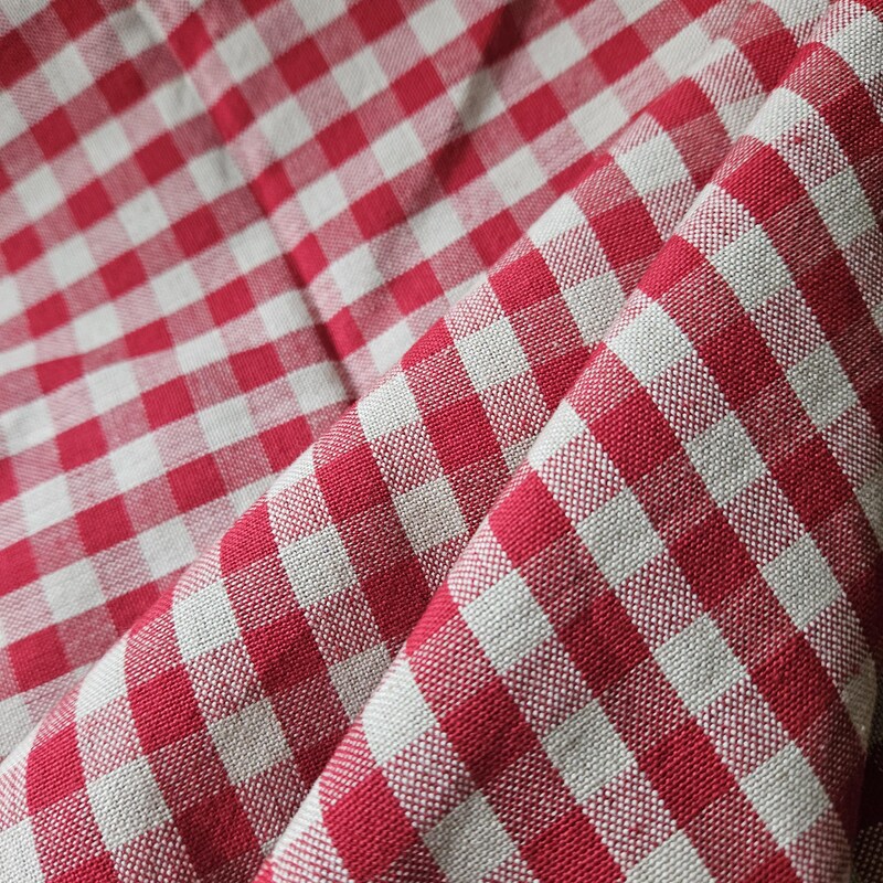 Checked Linen Fabric - Etsy