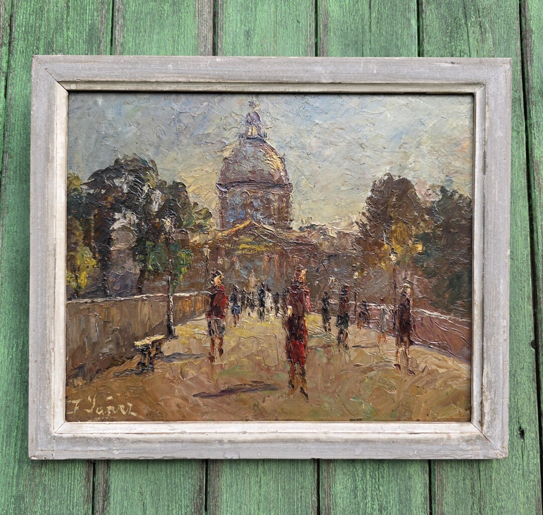 Amazing Vintage French Paris Artwork-impasto Oil on Board-institut De ...