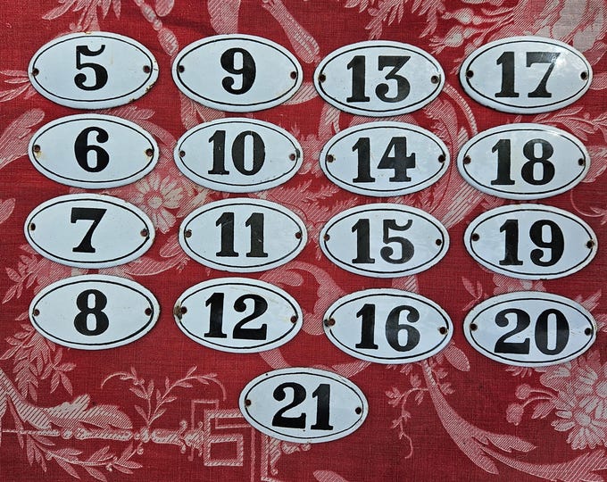 Antique French Number Plaque - Etsy