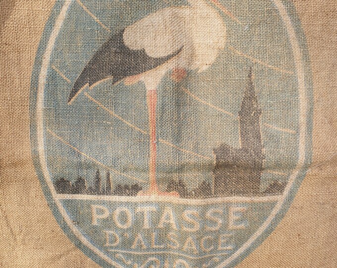 Stunning Antique French Potasse D'alsace- Advertising / Publicité Jute ...
