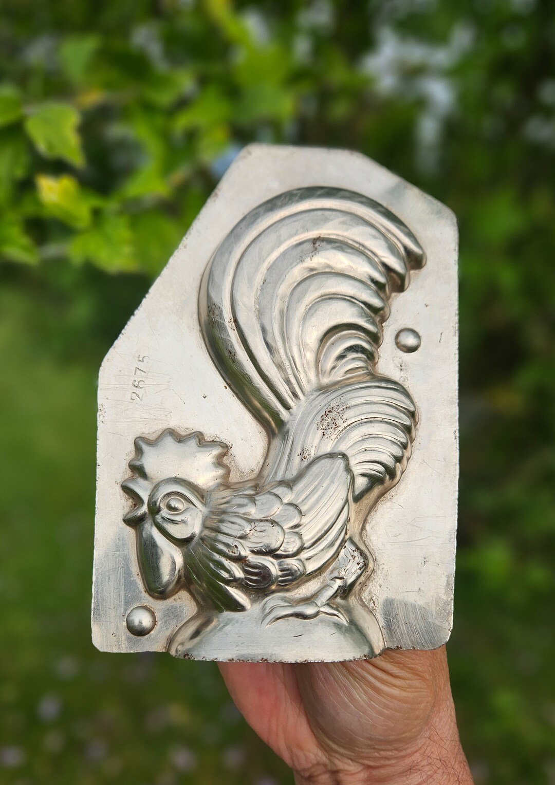 Charming Rustic Metal Vintage French Cockerel Rooster Coq Moule a ...