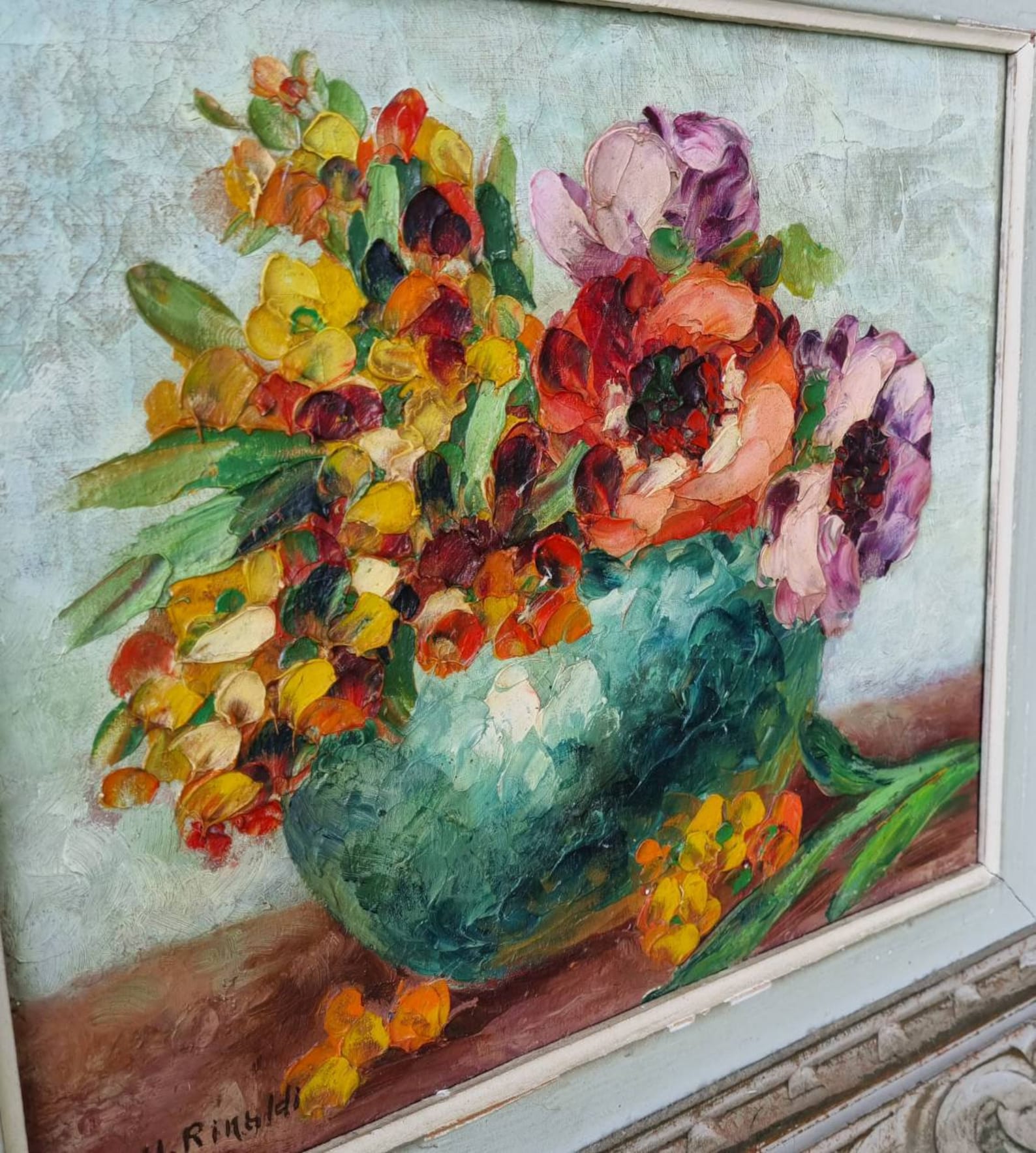 Italian Artist Signed R U RINALDI Framed Impasto 1920s Oil on - Etsy