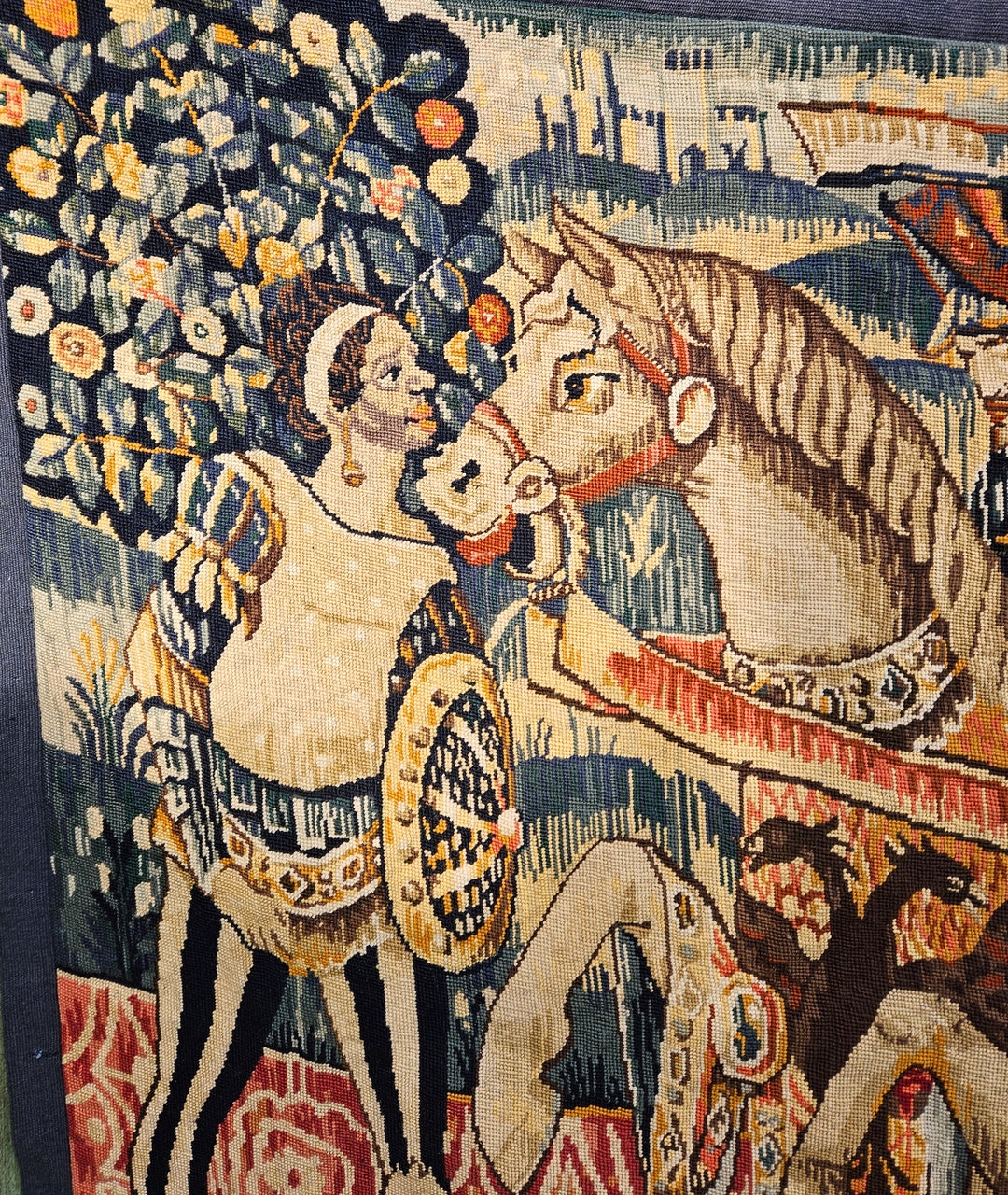 Stunning Vintage French Medieval-themed Tapestry-high Quality Woven ...