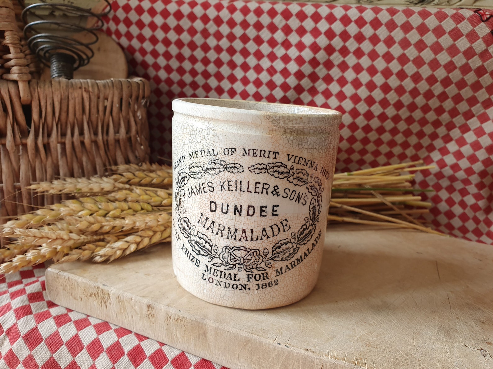 Fab 19thc Antique James Keiller & Son Ltd Stoneware DUNDEE 1lb Orange ...