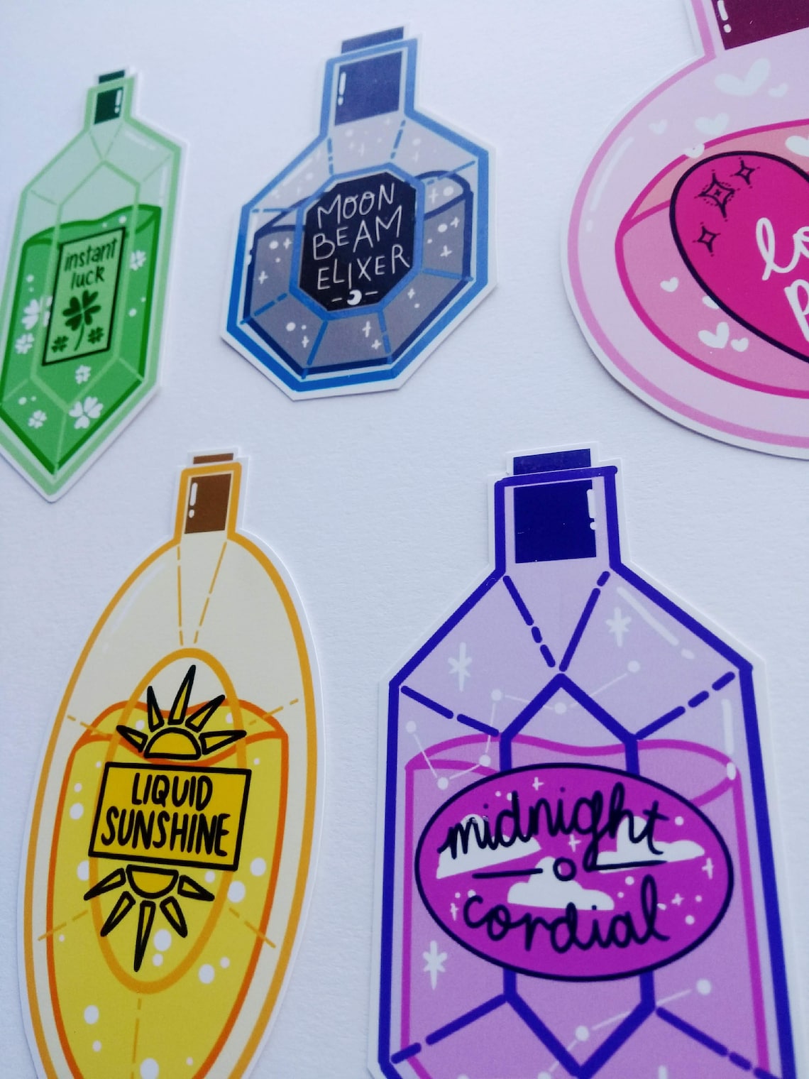 Potion Bottle Stickers Set of 5 Halloween Vinyl Stickers - Etsy