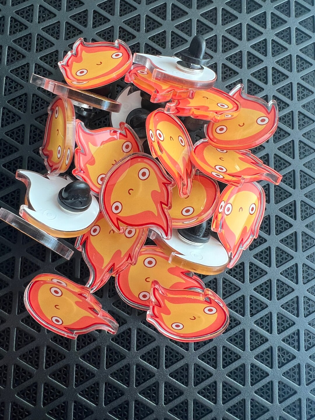 Acrylic Pins Calcifer Calcifer Pin Fire Pin Cute - Etsy