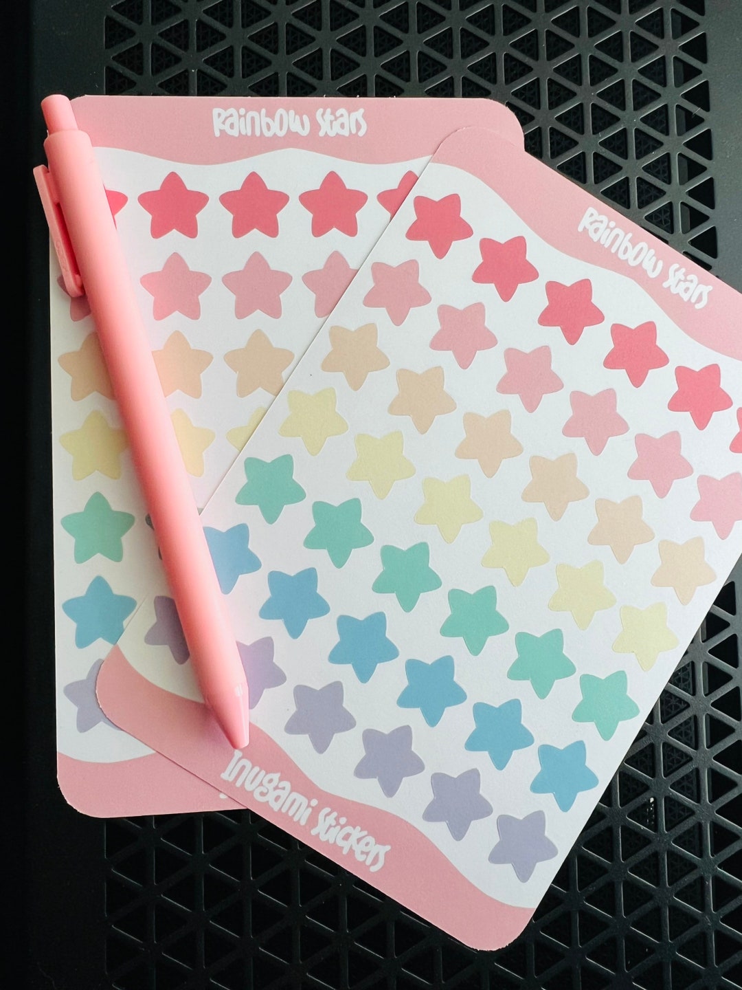 Rainbow Star Stickers Sheet BUJO Stickers Star BUJO Kawaii Stationary ...