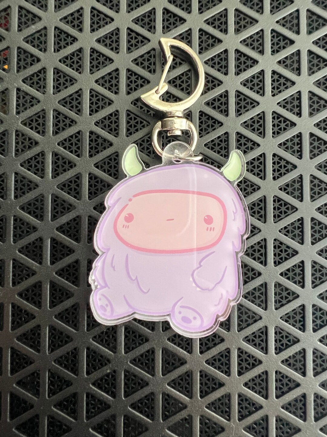 Fluffy Monster Keychain Cute Monster Keychain Kawaii - Etsy