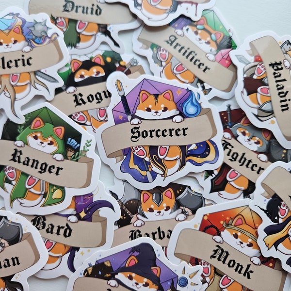 Dnd Class Stickers - Etsy