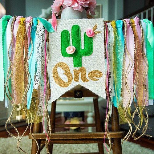 Editable Cactus Fiesta Birthday Invitation Girl Pink First | Etsy
