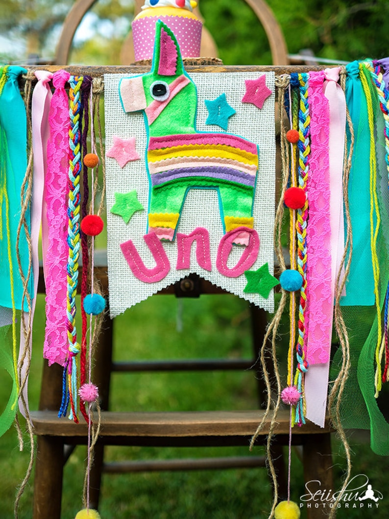 Uno Fiesta Highchair Banner Birthday Fiesta Banner Fiesta - Etsy