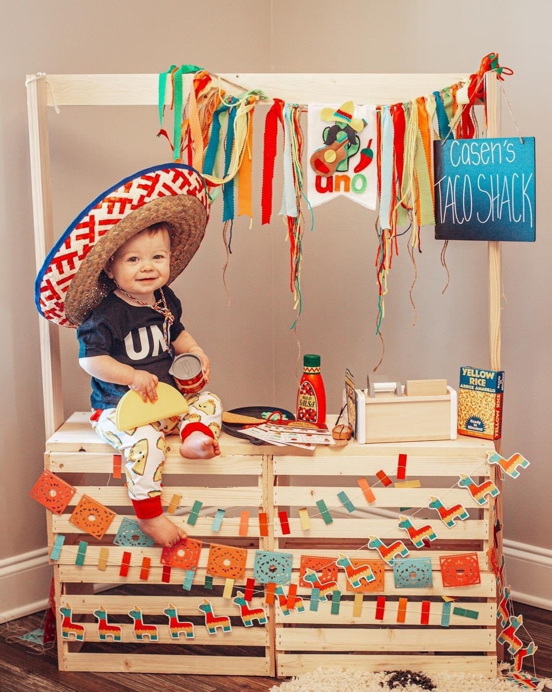 UNO Fiesta Birthday Banner 1st Birthday Fiesta Fiesta Party - Etsy