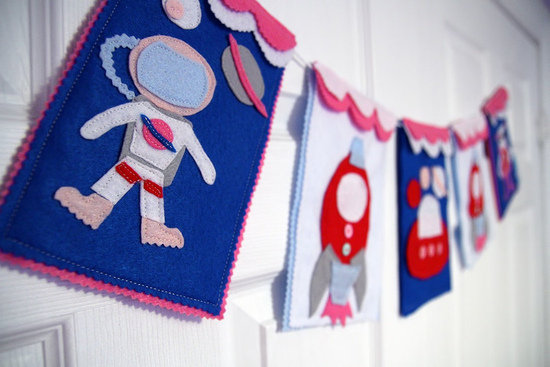 Space Nursery Banner, Baby Nursery Decor, Girl Space Nursery, Baby ...