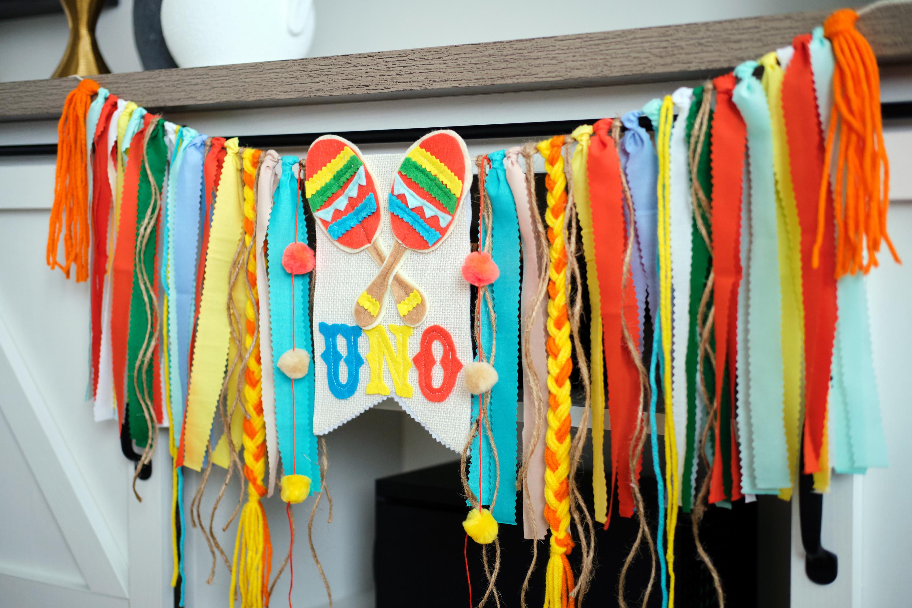 Maracas Theme Fiesta One Birthday Banner, First Fiesta Decorations ...