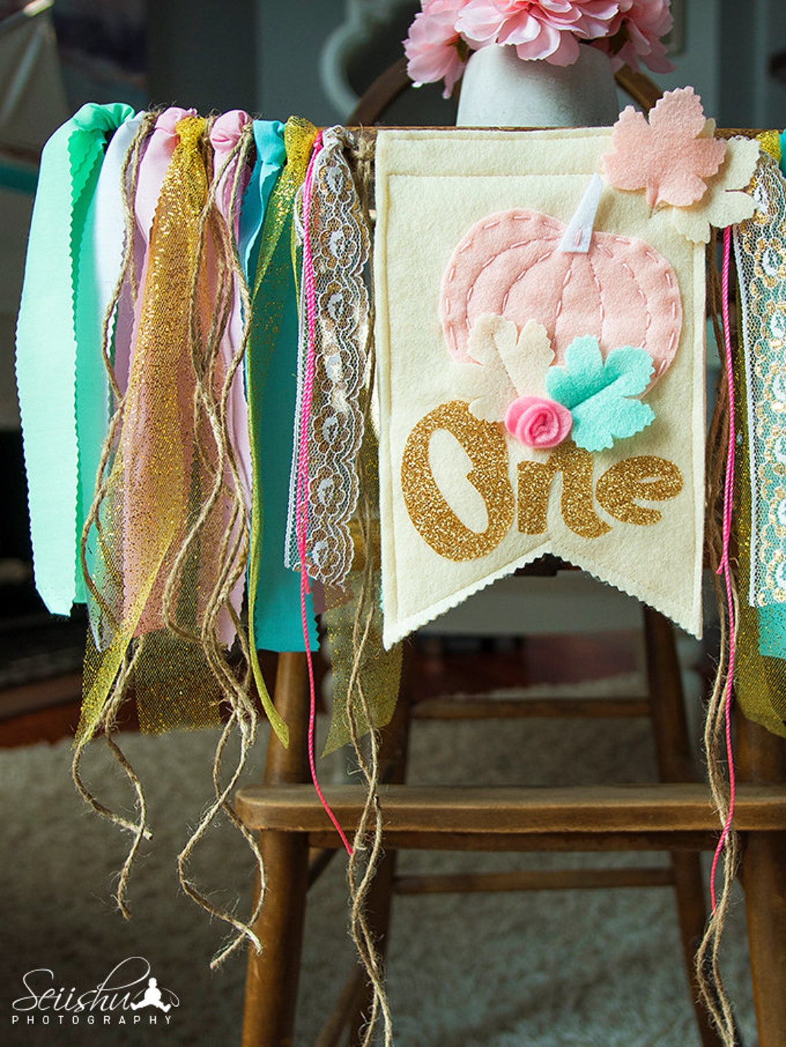 PUMPKIN Birthday Banner 1st Birthday Pumpkin Gold Pumpkin | Etsy