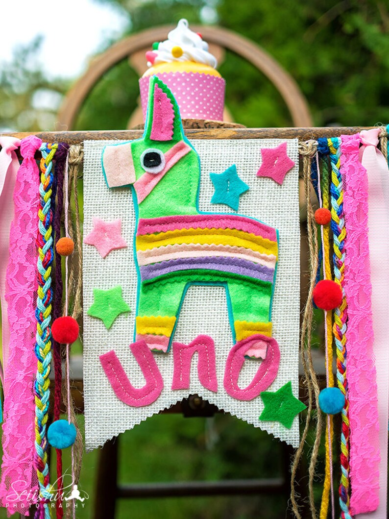 Uno Fiesta Highchair Banner Birthday Fiesta Banner Fiesta - Etsy
