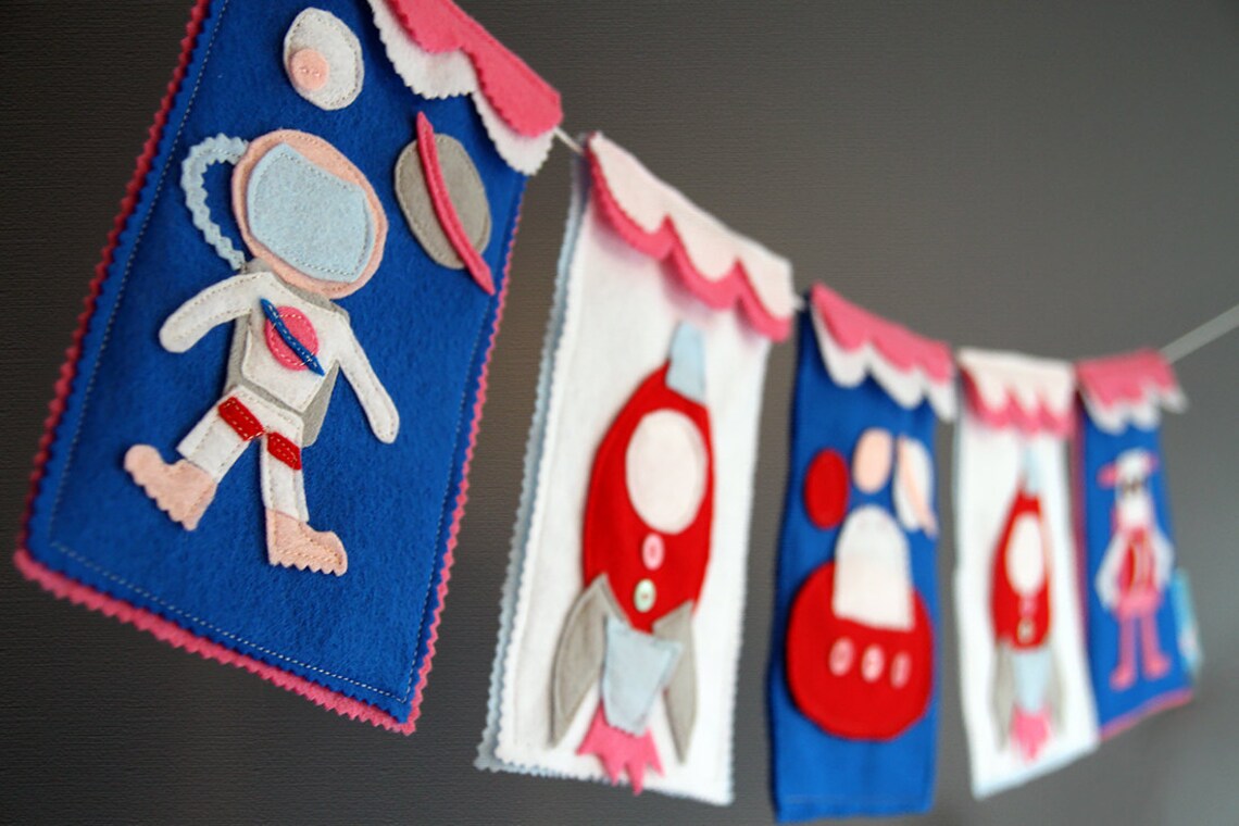 Space Nursery Banner Baby Nursery Decor Girl Space Nursery | Etsy