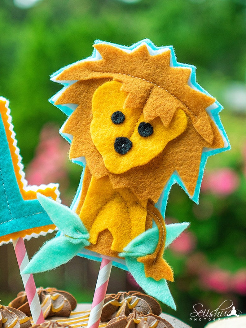 Lion Cake Topper Safari Cake Topper Lion Birthday Decor - Etsy