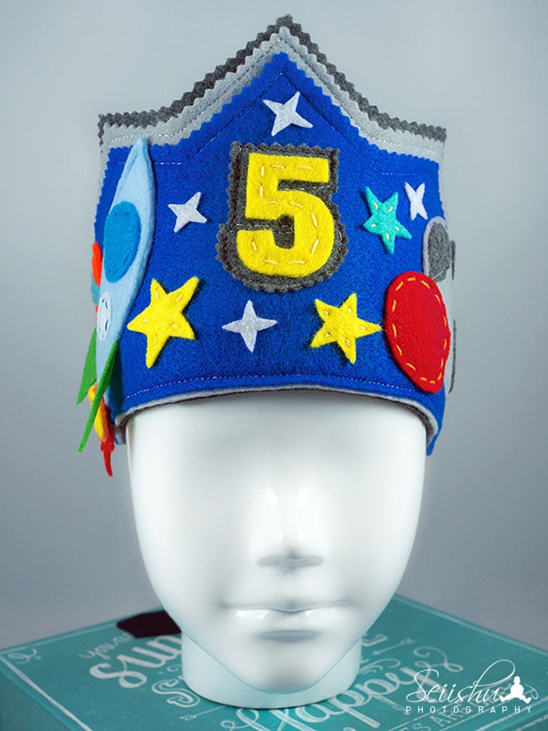 Space Birthday Crown Custom Birthday Crown Boy Space Crown - Etsy