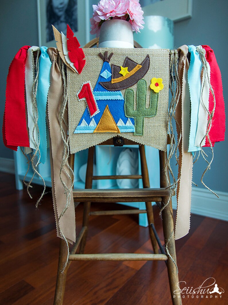 COWBOY BIRTHDAY Banner Teepee Birthday Banner First Birthday - Etsy