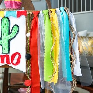 CACTUS BIRTHDAY Banner, Cactus High Chair, Fiesta Birthday Banner ...