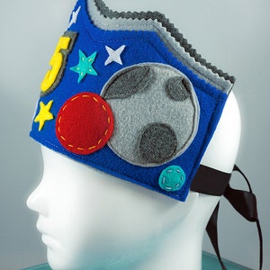 Space Birthday Crown Custom Birthday Crown Boy Space Crown - Etsy