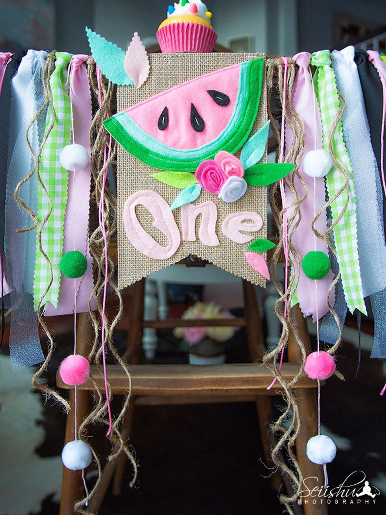 First Birthday Watermelon First Birthday Fruit Banner - Etsy