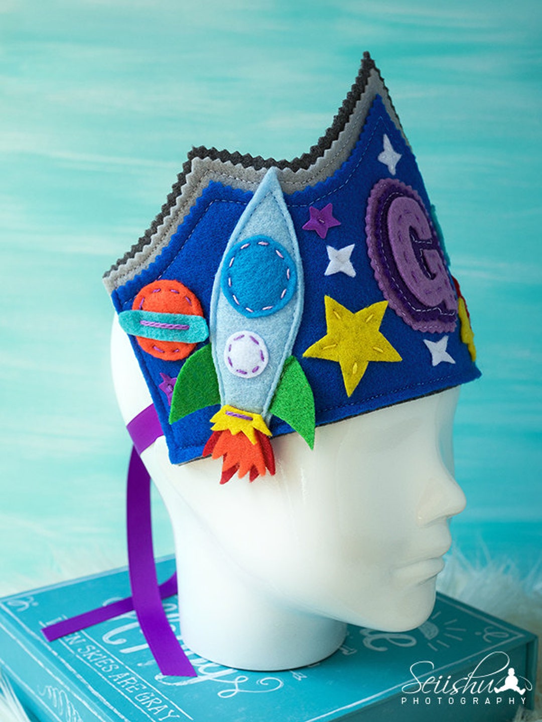 Space Birthday Crown, Custom Birthday Crown Boy, Space Crown, Space ...