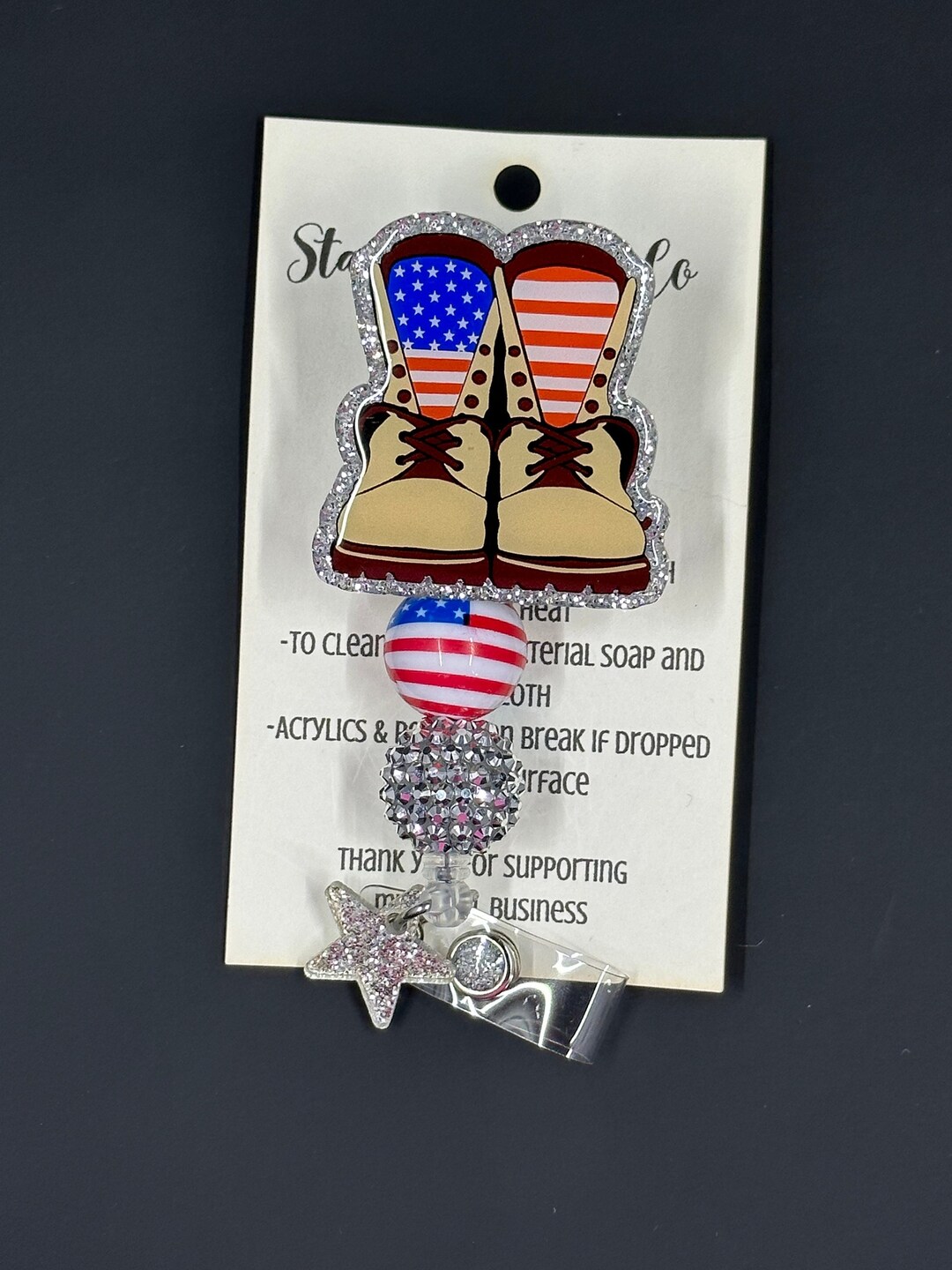 Combat Boots Badge Reel, Veteran Badge Reel, Military Badge Reel ...