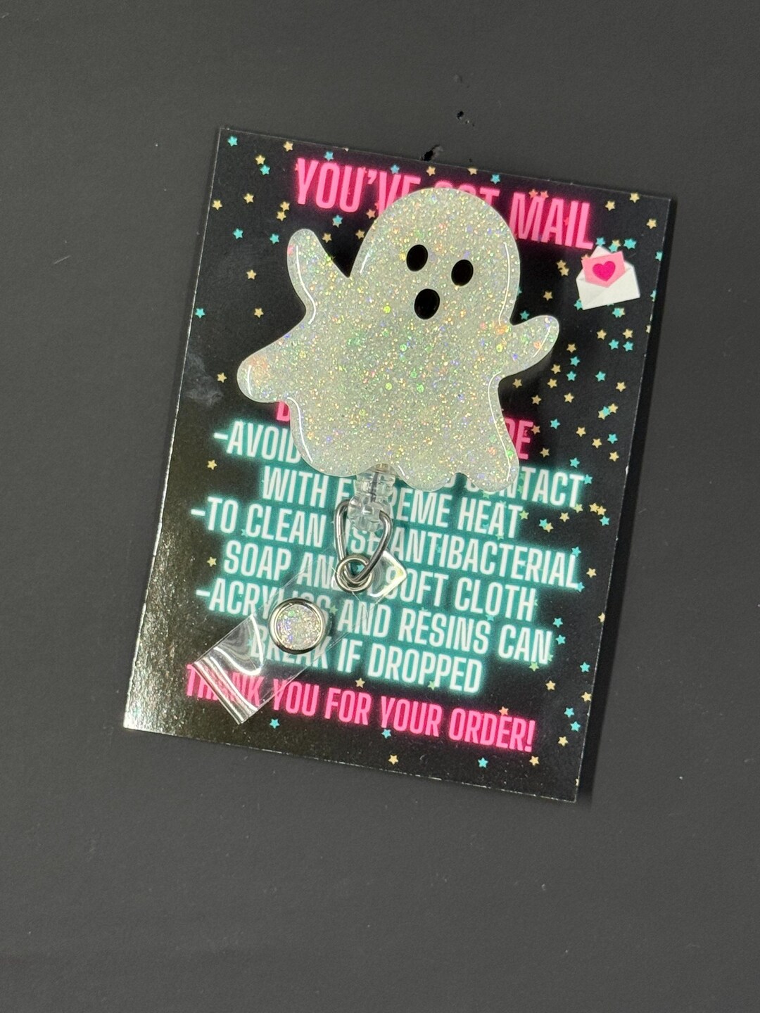 Glow in the Dark Ghost Badge Reel, Halloween Badge Reel, Nurse Badge ...