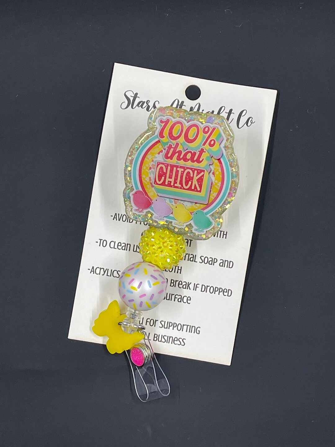 100% That Chick Badge Reel, Bunny Badge Reel, Rabbit Badge Reel, Easter ...