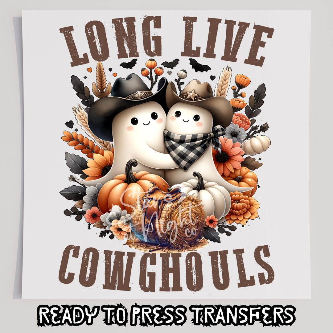 Long Live Cow Ghouls DTF T-shirt Transfer, Ready to Press Transfer ...