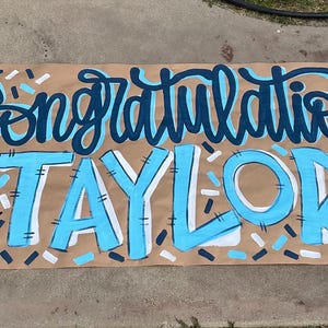 Butcher Sign Kraft Paper Cheer Camp Dorm Door Baby Shower Banner ...