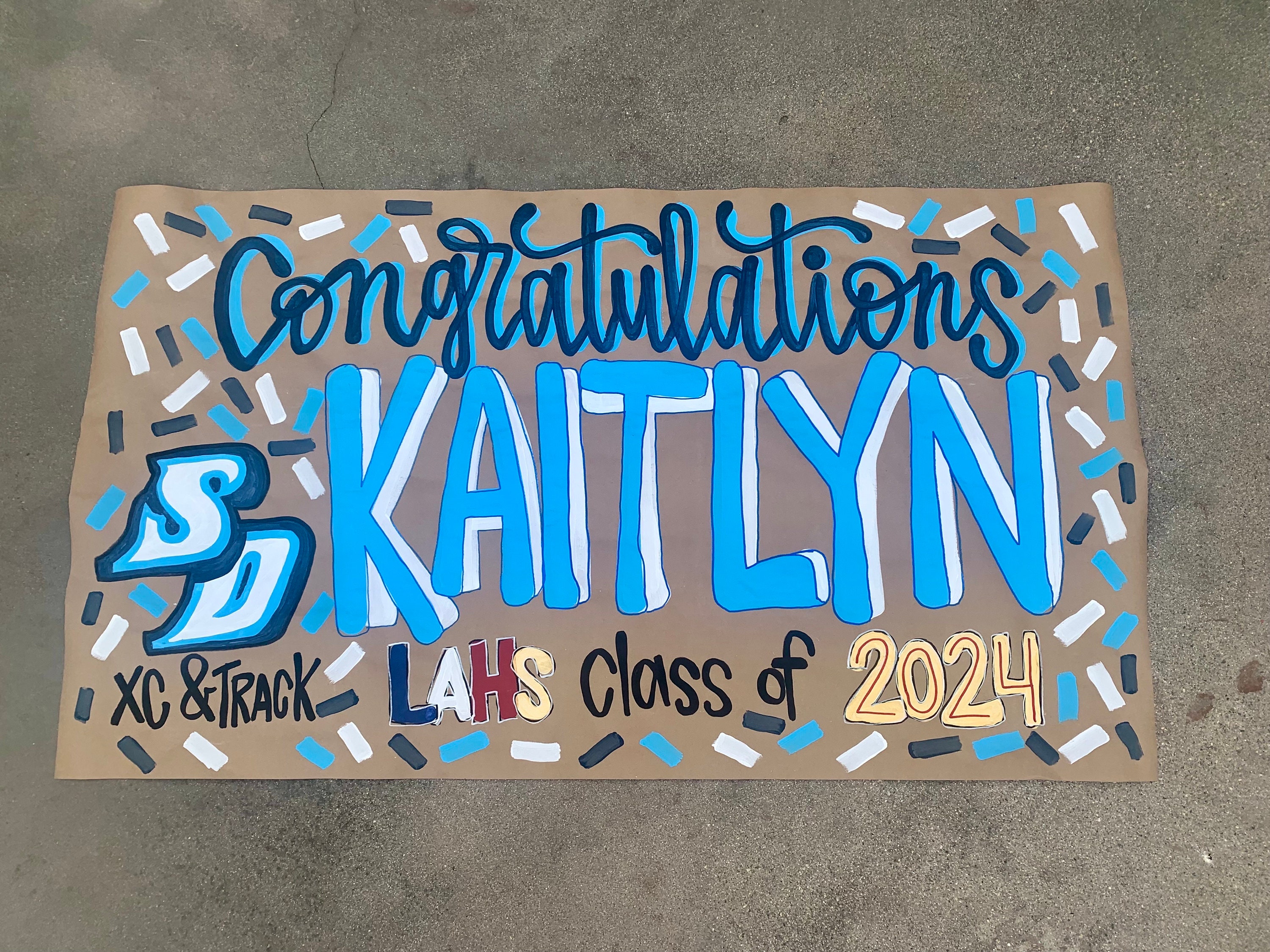 Hand-painted Graduation Banner: Custom Celebration Decor - Etsy