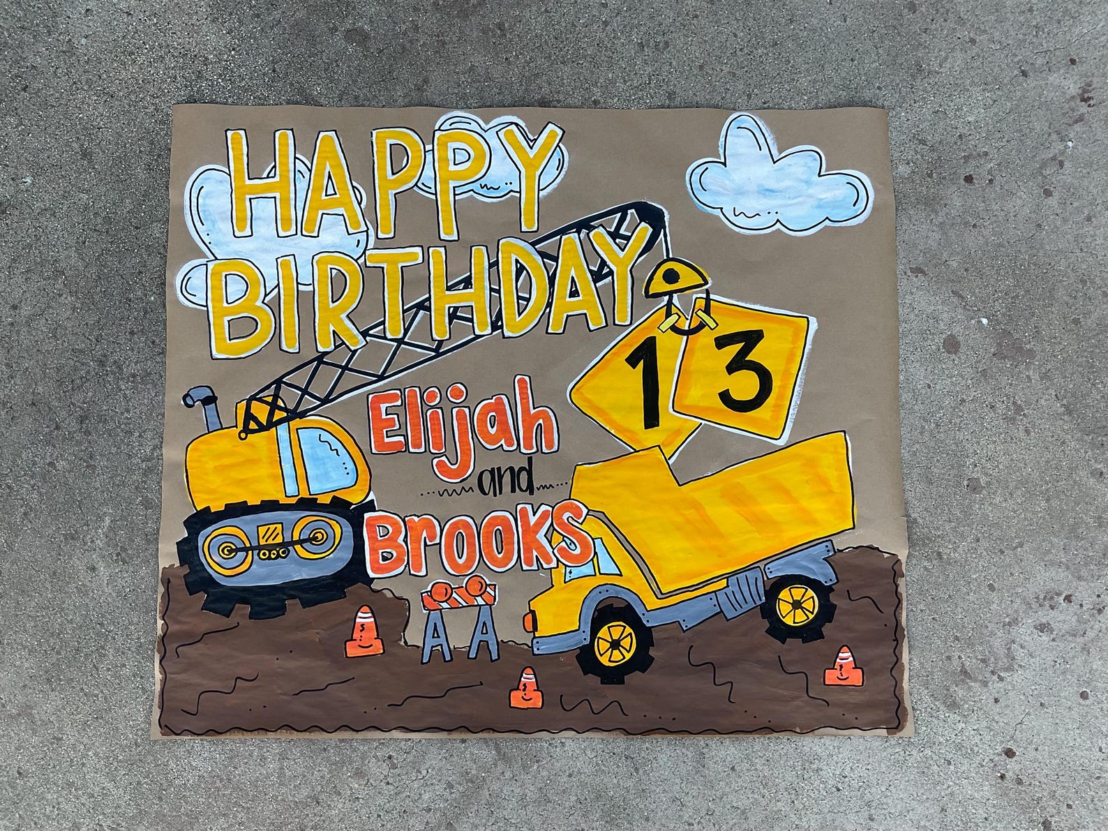 Personalized Hand-painted Birthday Banner: Custom Party Decor - Etsy