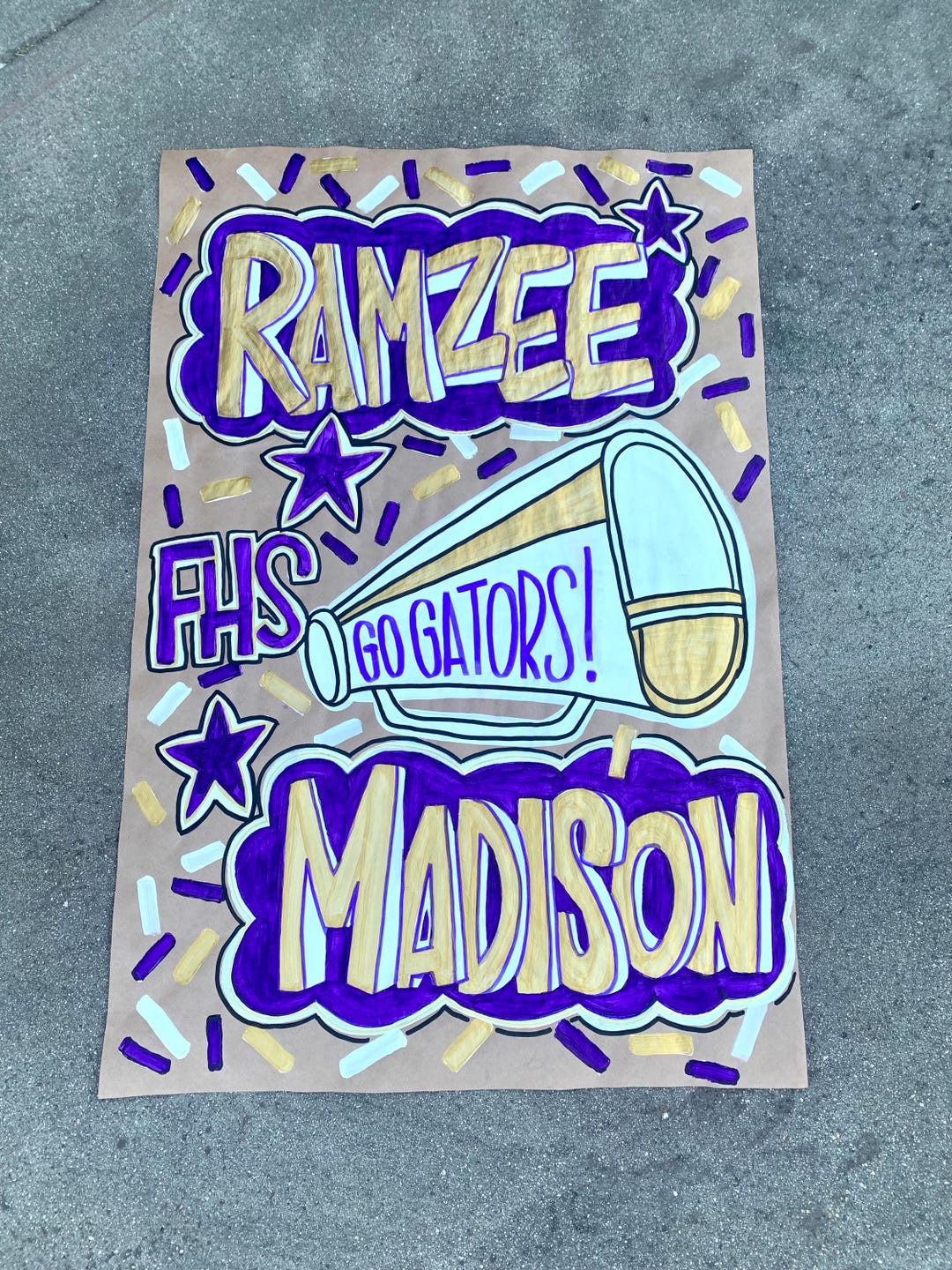 Butcher Sign Kraft Paper Cheer Camp Dorm Door Baby Shower Banner ...