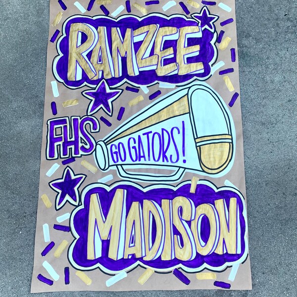 Hand Painted Graduation Banner Sign - Etsy
